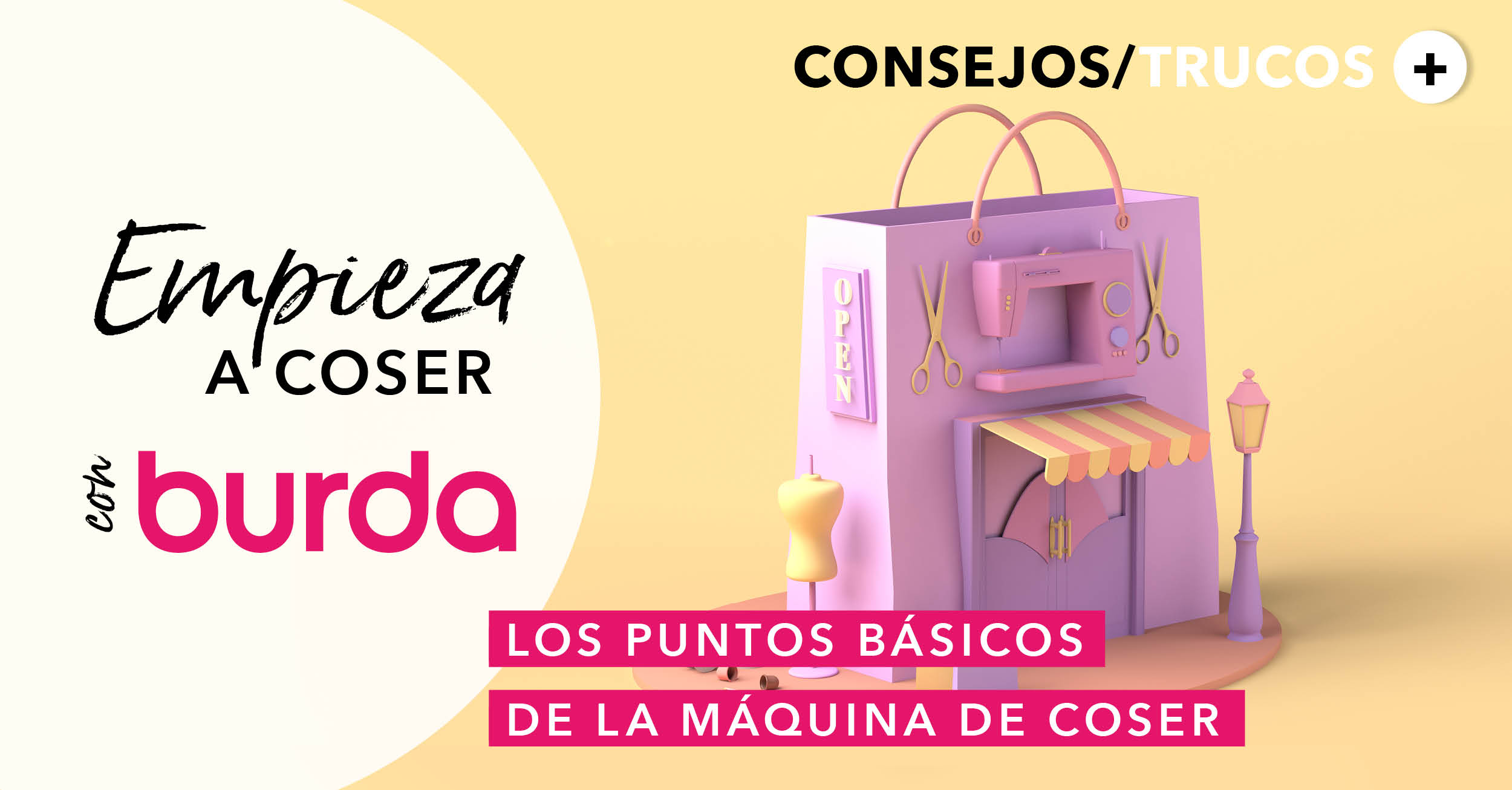 Empieza a coser con burda: los puntos básicos de la máquina de coser ...